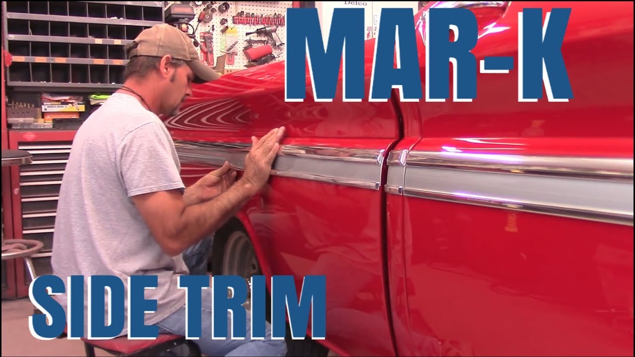 Install MAR-K side molding trim 63 Chevy c-10 - YouTube