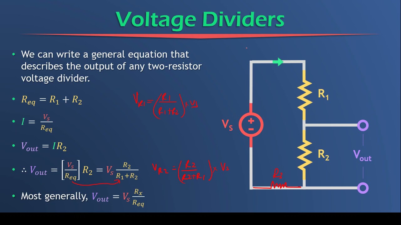 Voltage and current division theory - YouTube