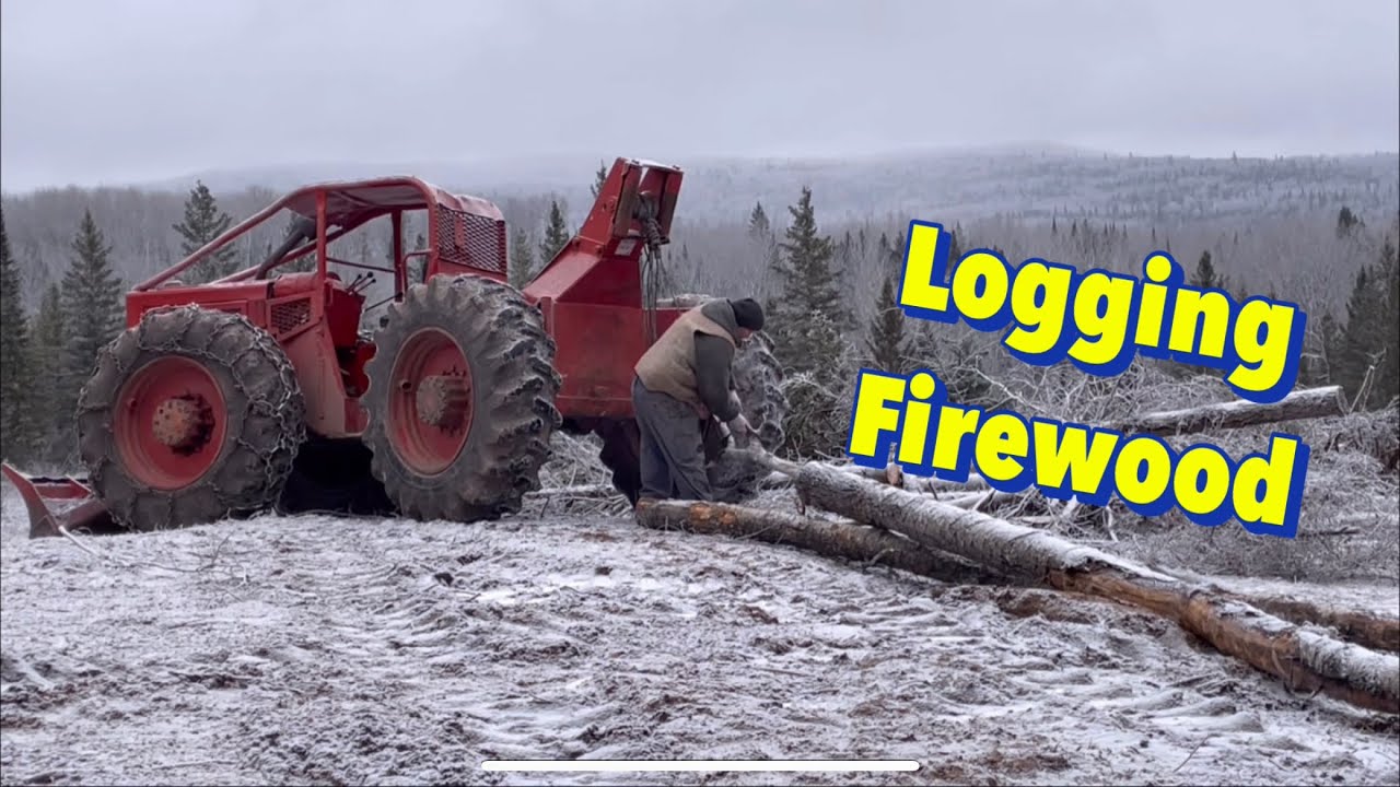 230 Timberjack skidder logging and bonus firewood - YouTube