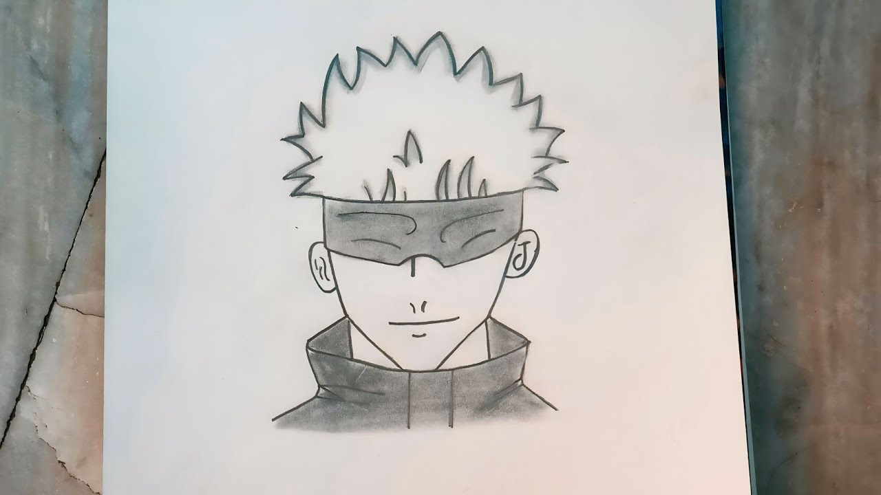 Gojo Drawing Step By Step || Gojo Drawing Easy ️ - YouTube