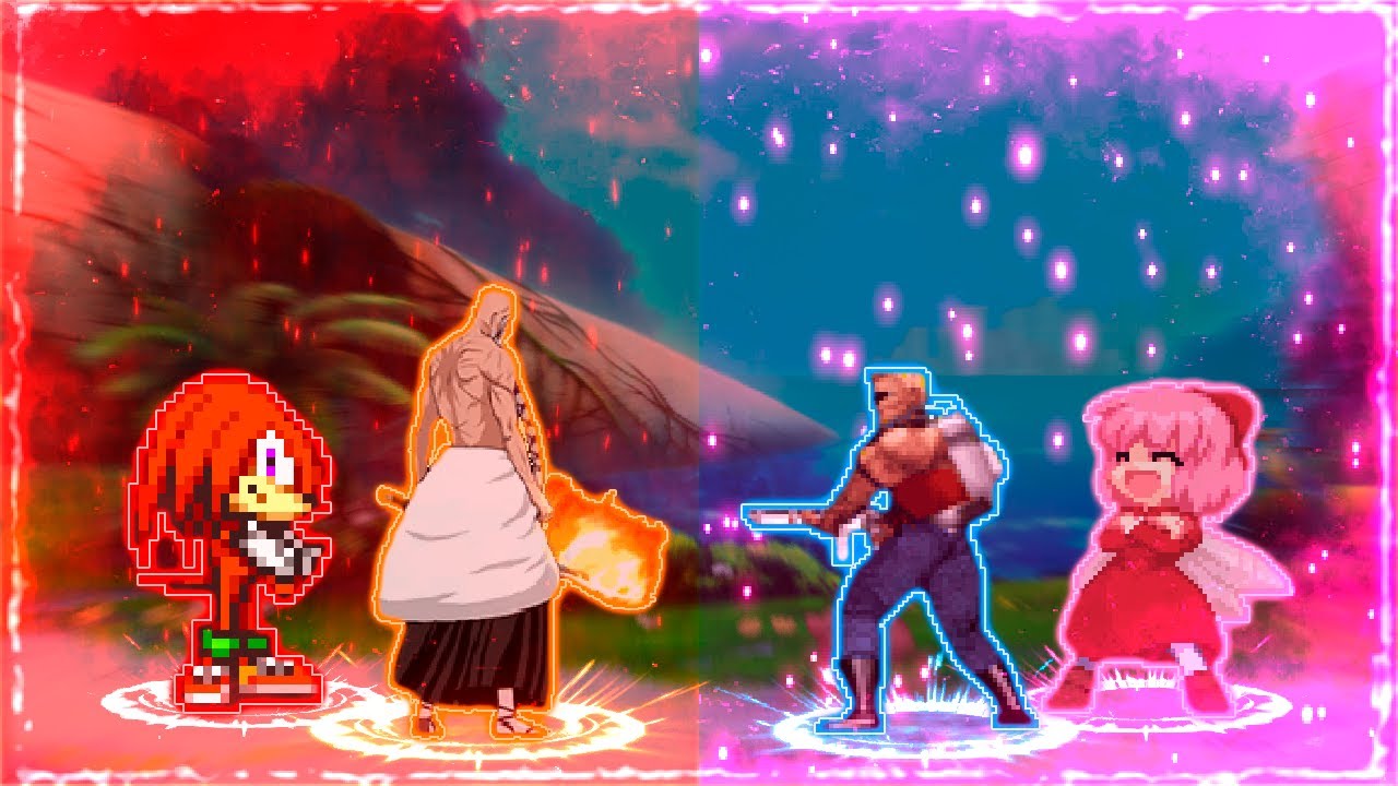 [MUGEN] ║ Yamamoto & Knuckles vs Ribbon & Duke Nukem ║ [Request] - YouTube