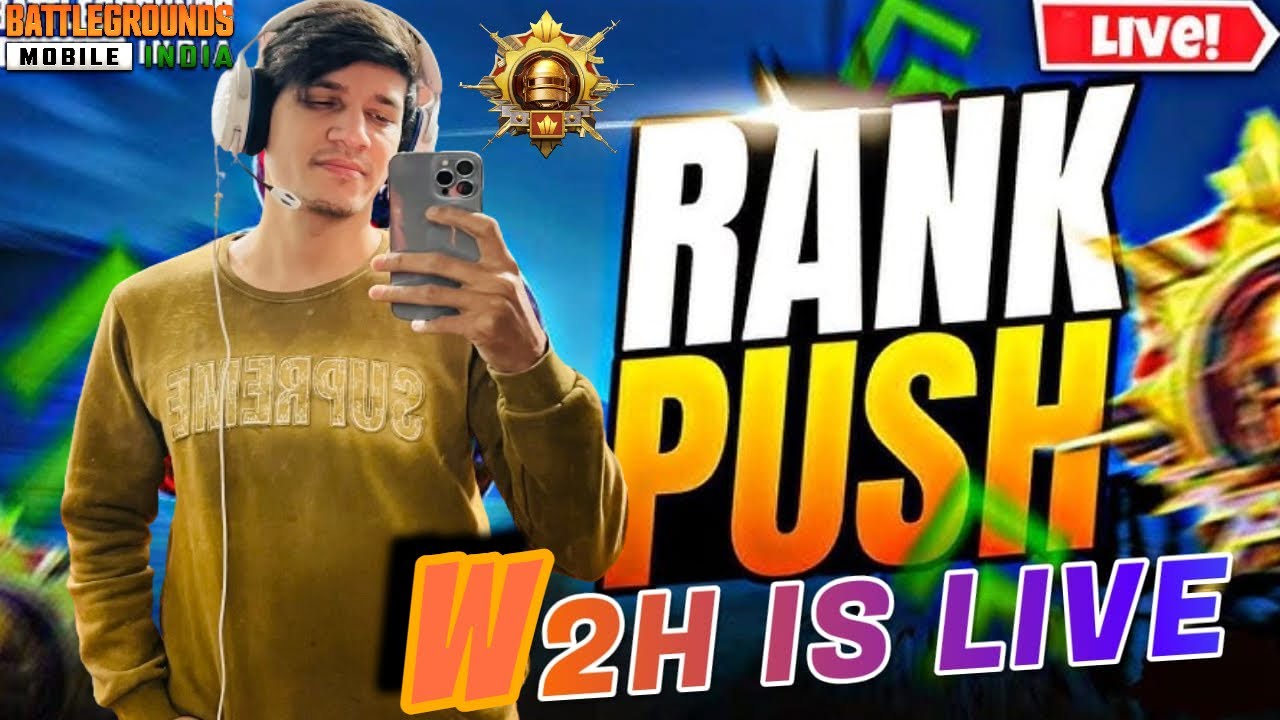 W2H IS LIVE BGMI WITH FACECAM ROAD TO REACH 2 K YOUTUBE FAMILY - YouTube