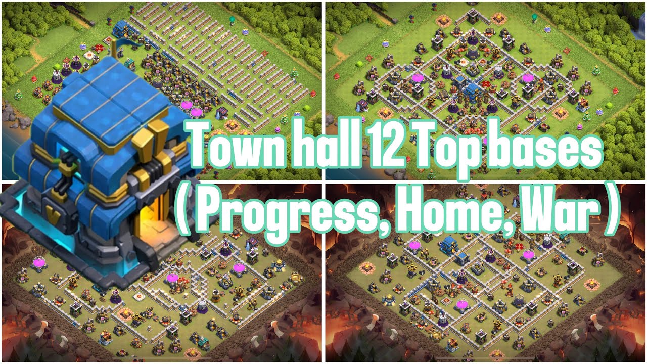 Townhall 12 progress base, home base, war base, farming base | th12 ...