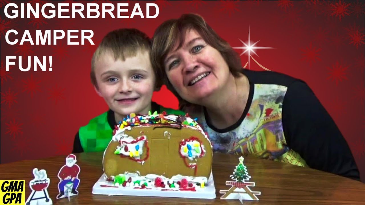 Decorating A Christmas Gingerbread Holiday Camper With My Grandson Was ...