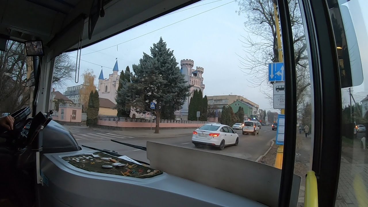 CAB VIEW ELECTRON BUS driving in Ukraine 2024/ cv - YouTube