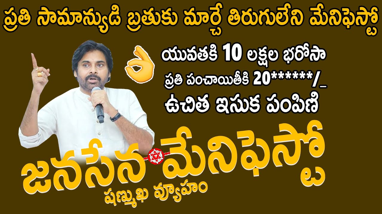 Pawan Kalyan Announced Janasena Party Election manifesto For 2024 ...