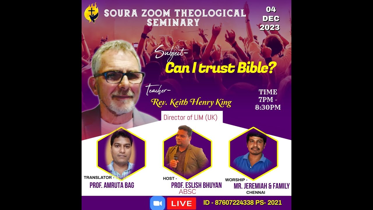 Speaker: Keith Henry King// Trans: Rev. Amruta Bag// Can I believe the ...