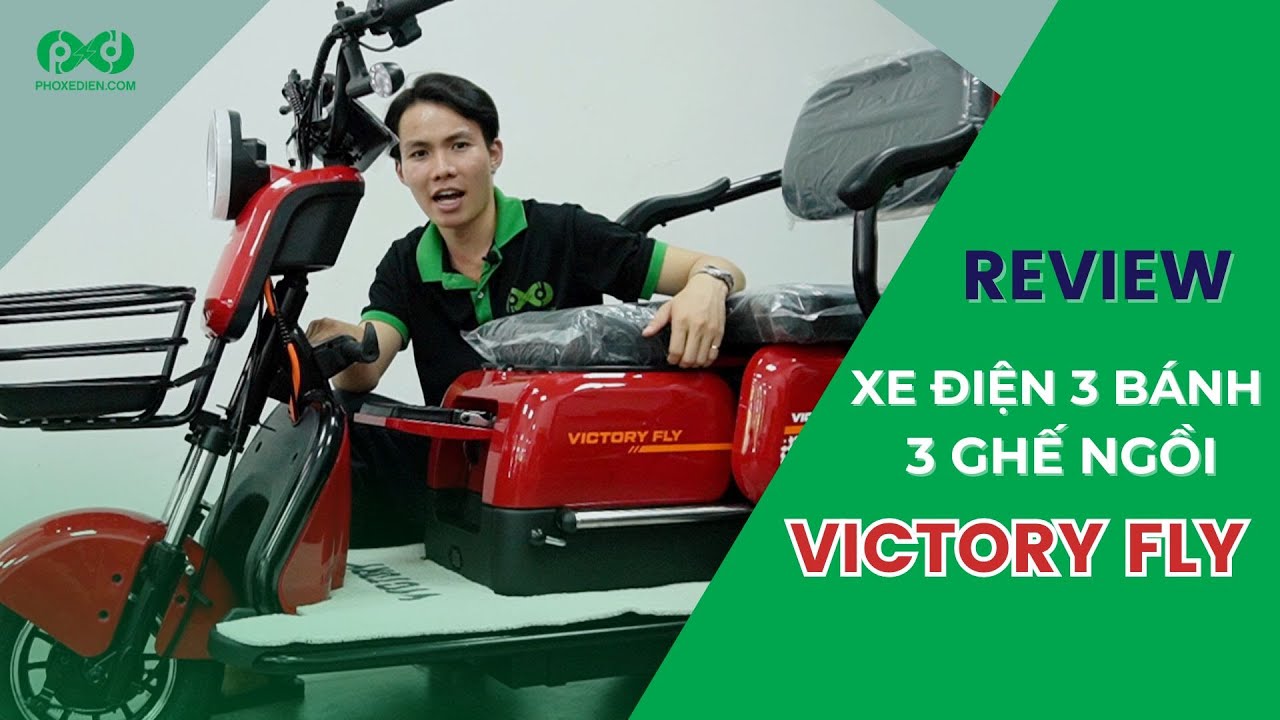 Giới Thiệu Xe Điện 3 Bánh 3 Chỗ Ngồi Victory Fly Thế Hệ Mới - YouTube