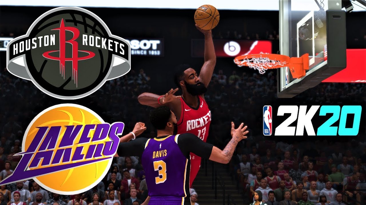 NBA 2K20 Gameplay Exhibition Match Lakers vs Rockets - PC Cpu vs Cpu ...