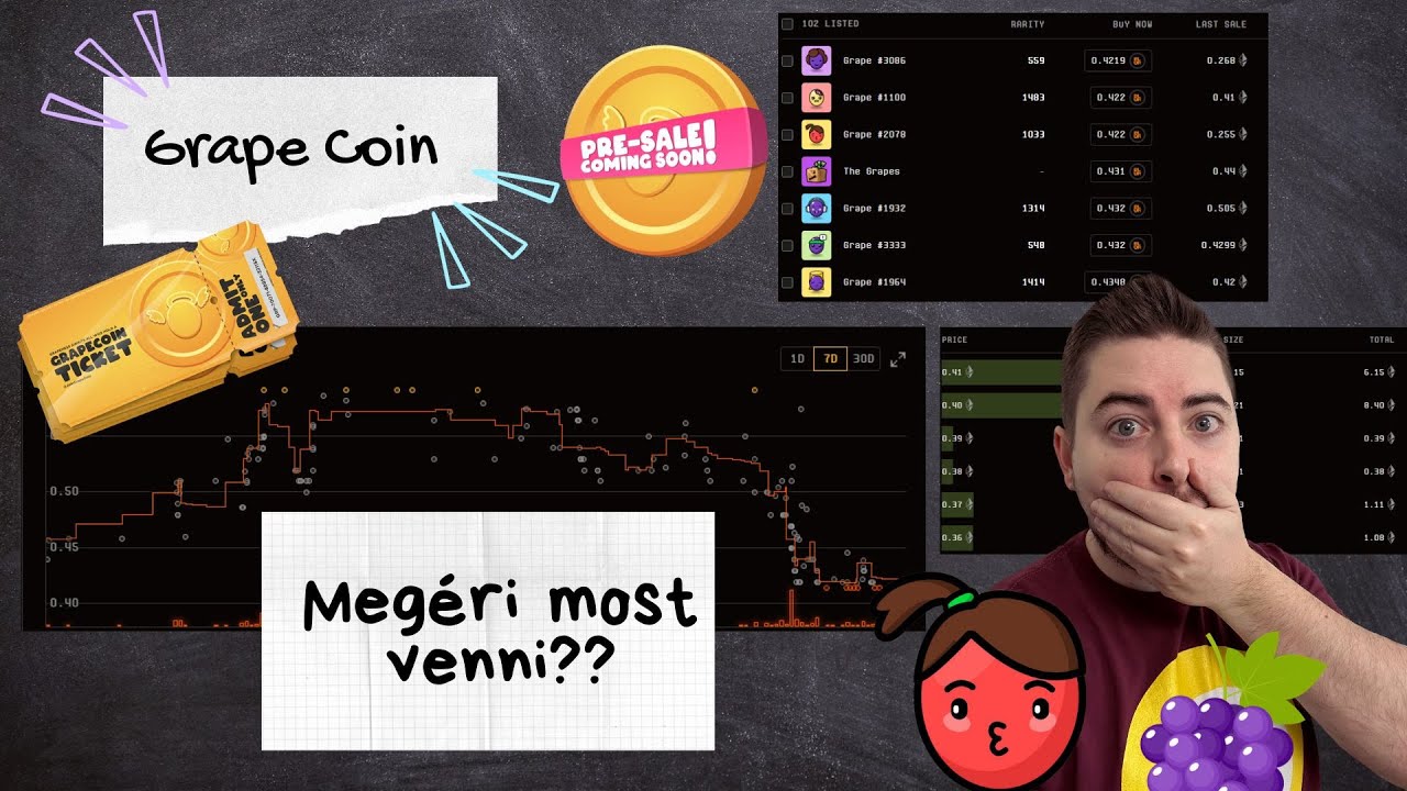 Grape Coin | Tokenomics - Pre-Sale - Airdrop | Minden amit megtudtunk ...