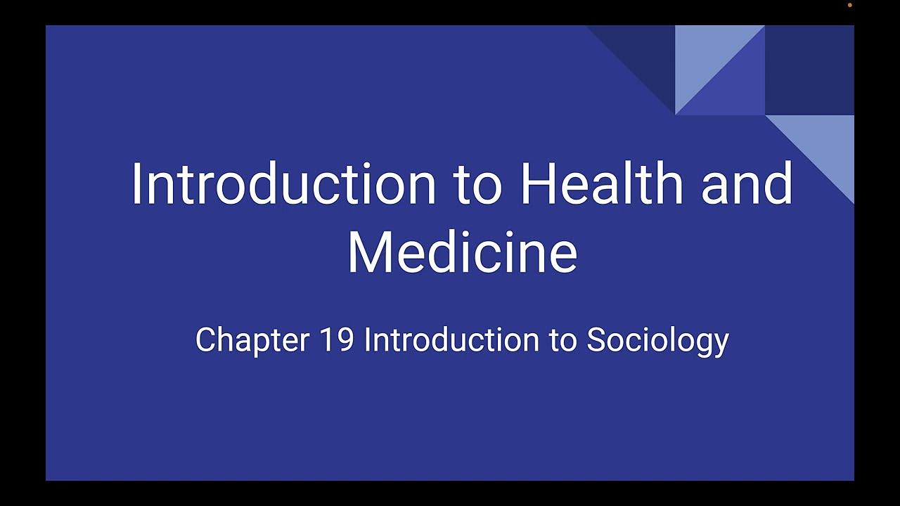 Chapter 19 Introduction to Sociology Health and Illness - YouTube
