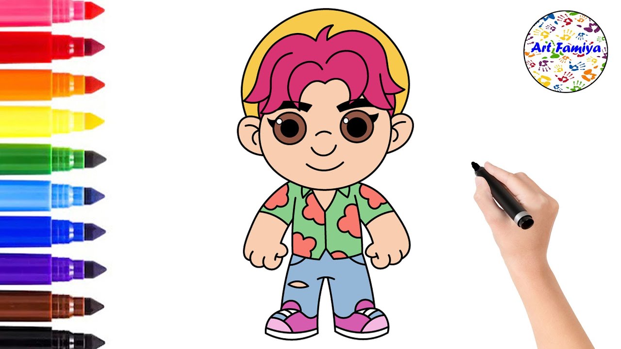 How To Draw Abby | K-Pop Demon Hunters Saja Boys - YouTube