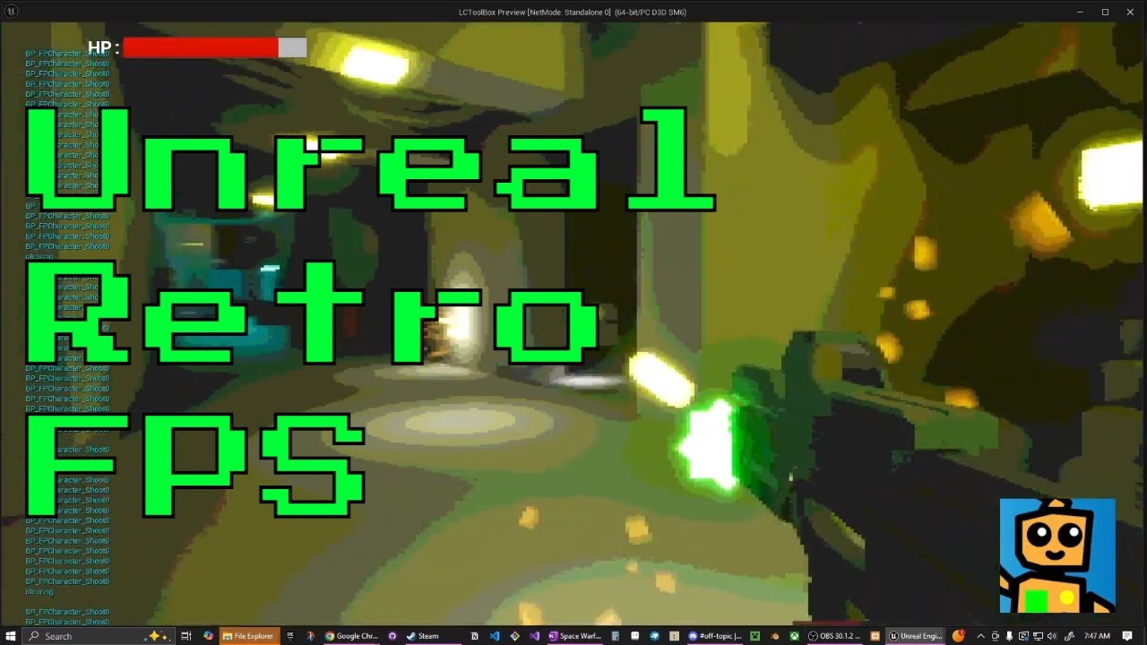 A clip of my low-poly PS1-style scifi FPS made in Unreal Engine - YouTube