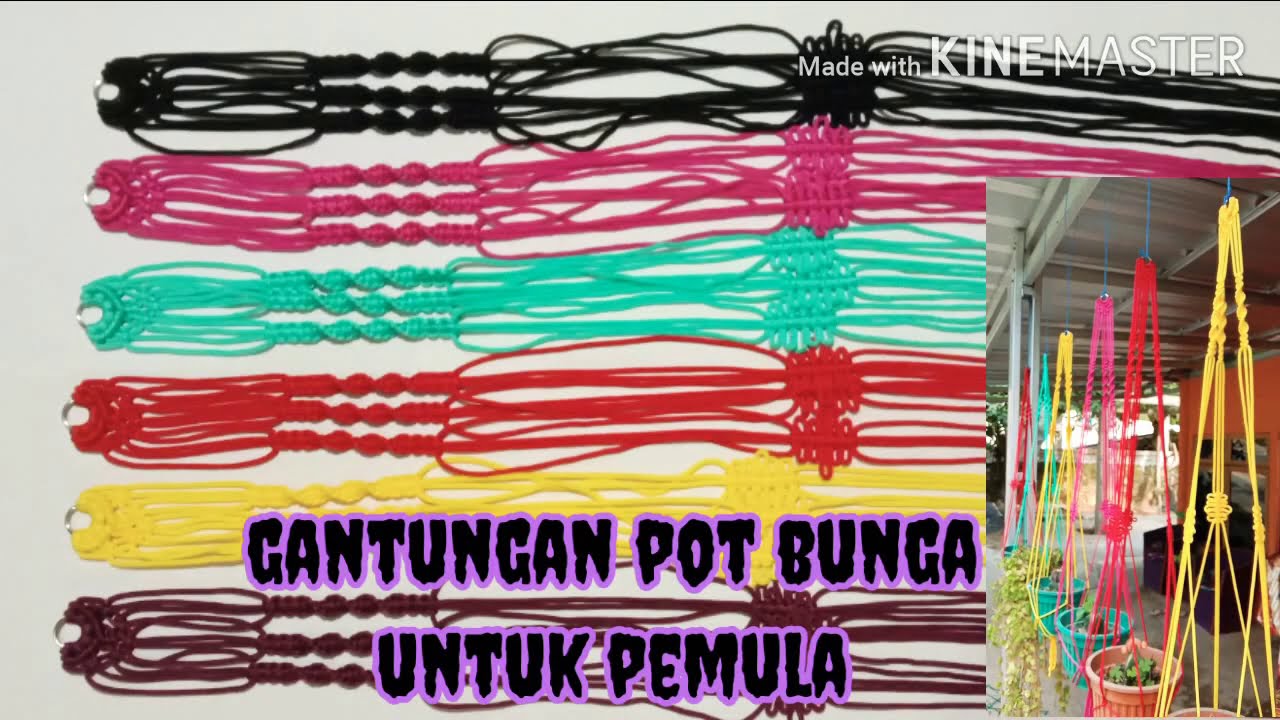 GANTUNGAN POT BUNGA DARI TALI KUR || GANTUNGAN || POT BUNGA || TALI KUR ...