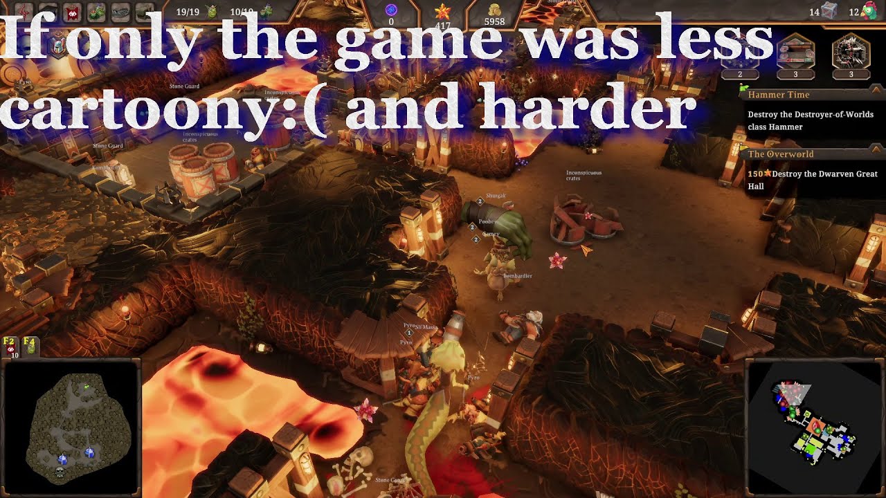 Dungeons 4 gameplay - Steam Demo - Dungeon keeper Sim - It's good to be ...