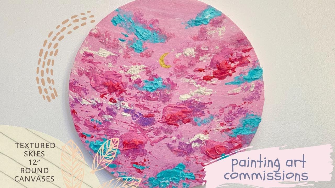 Commissioned Artwork - Easy Round Paintings - YouTube