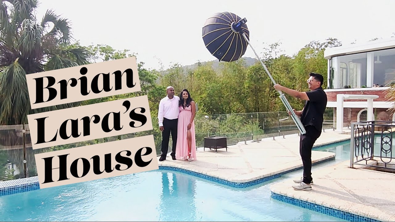 Legendary Backdrop: Photoshoot at Brian Lara's Home - YouTube