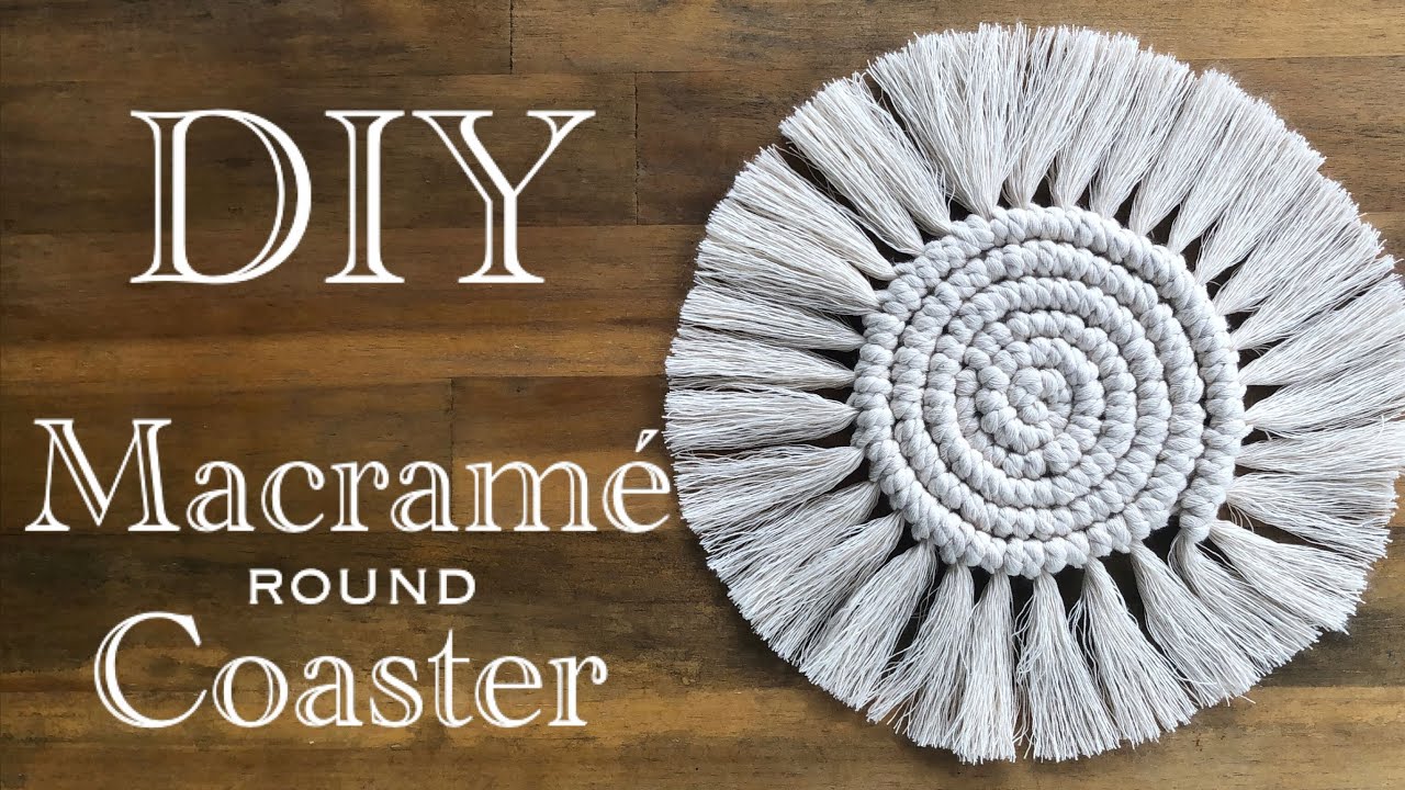 Macrame Coaster / Macrame Round Coaster / マクラメコースター - YouTube