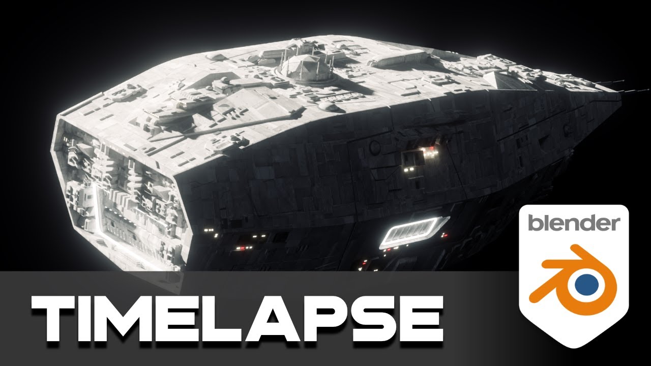Ton Falk Escort Carrier - Star Wars - Blender Modelling Timelapse - YouTube
