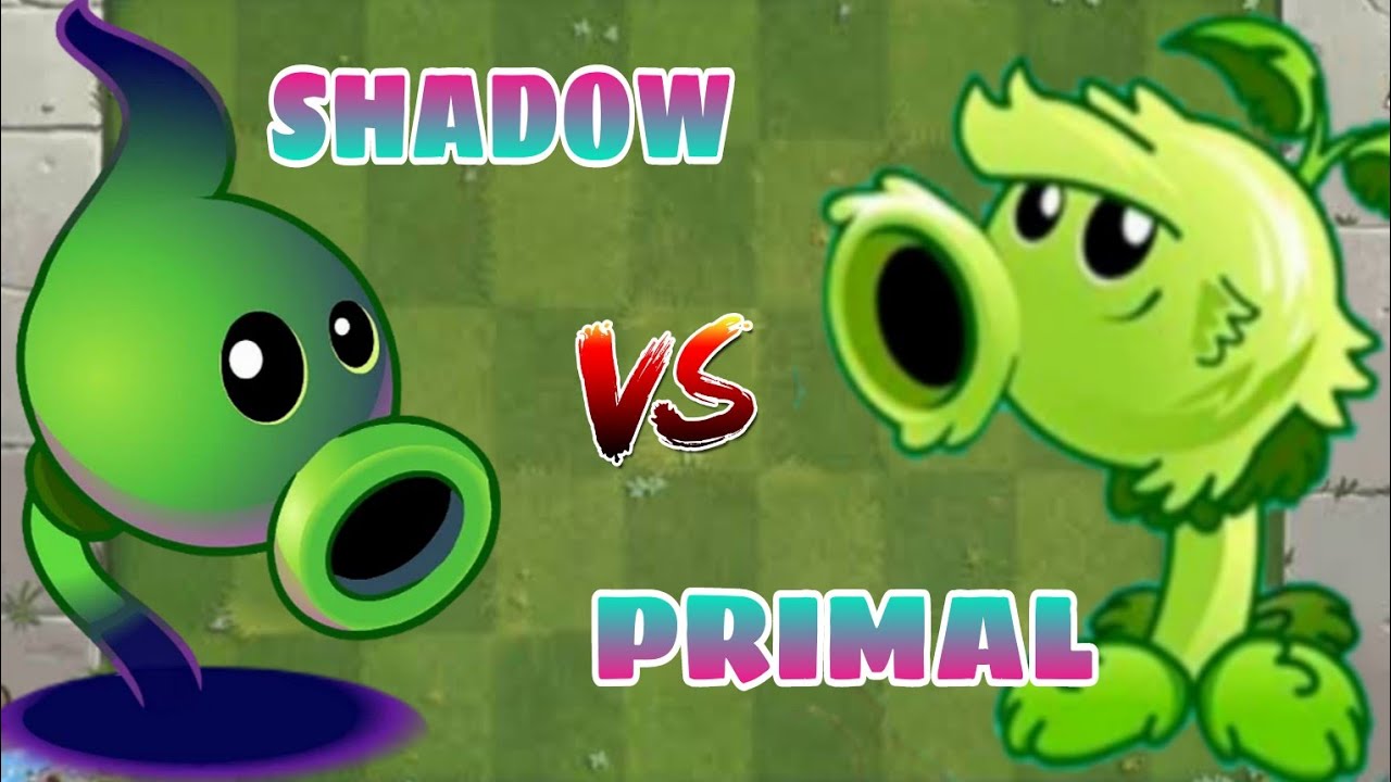 PLANTS VS ZOMBIE 2. Shadow Peashooter VS Primal Peashooter. Mastery 200 ...