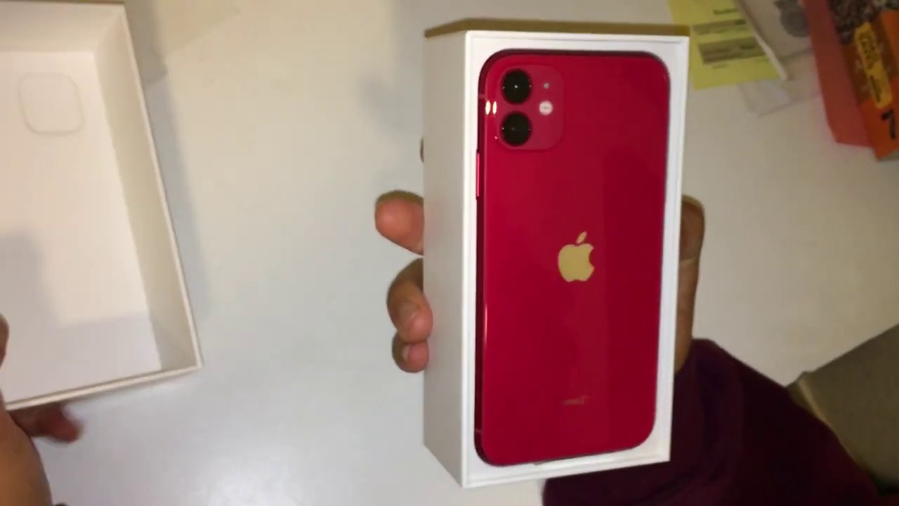 iPhone 11 product red unboxing - YouTube