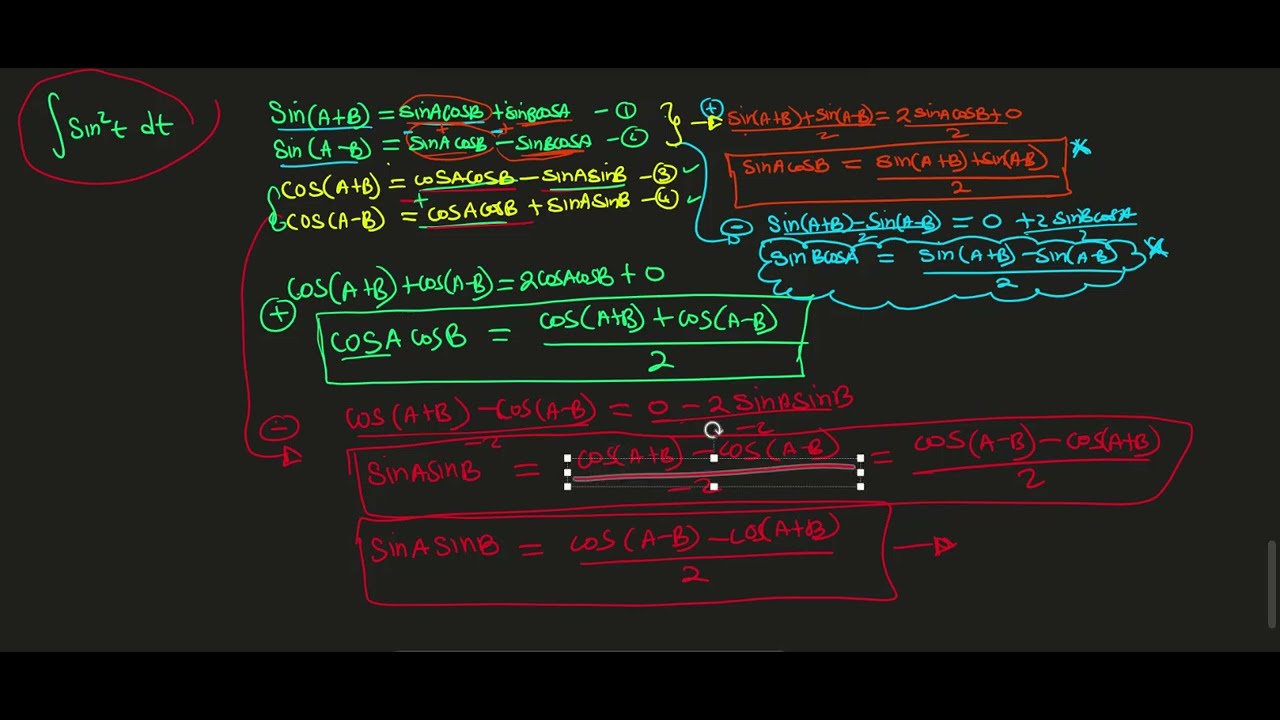 Integral of Sin^2(A)-Root mean square aid. - YouTube
