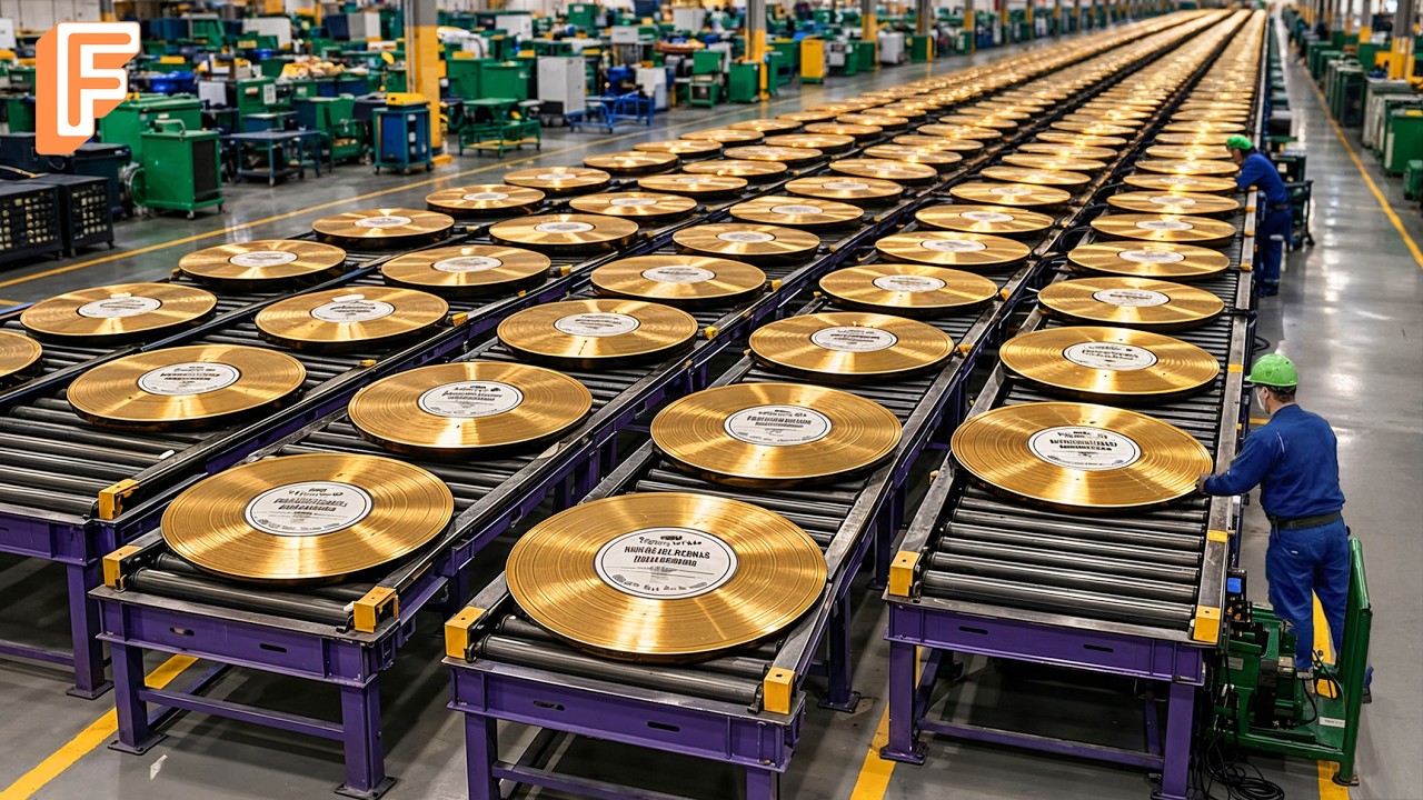 How Millions of Vinyl Records Are Made Inside Massive Record Pressing ...