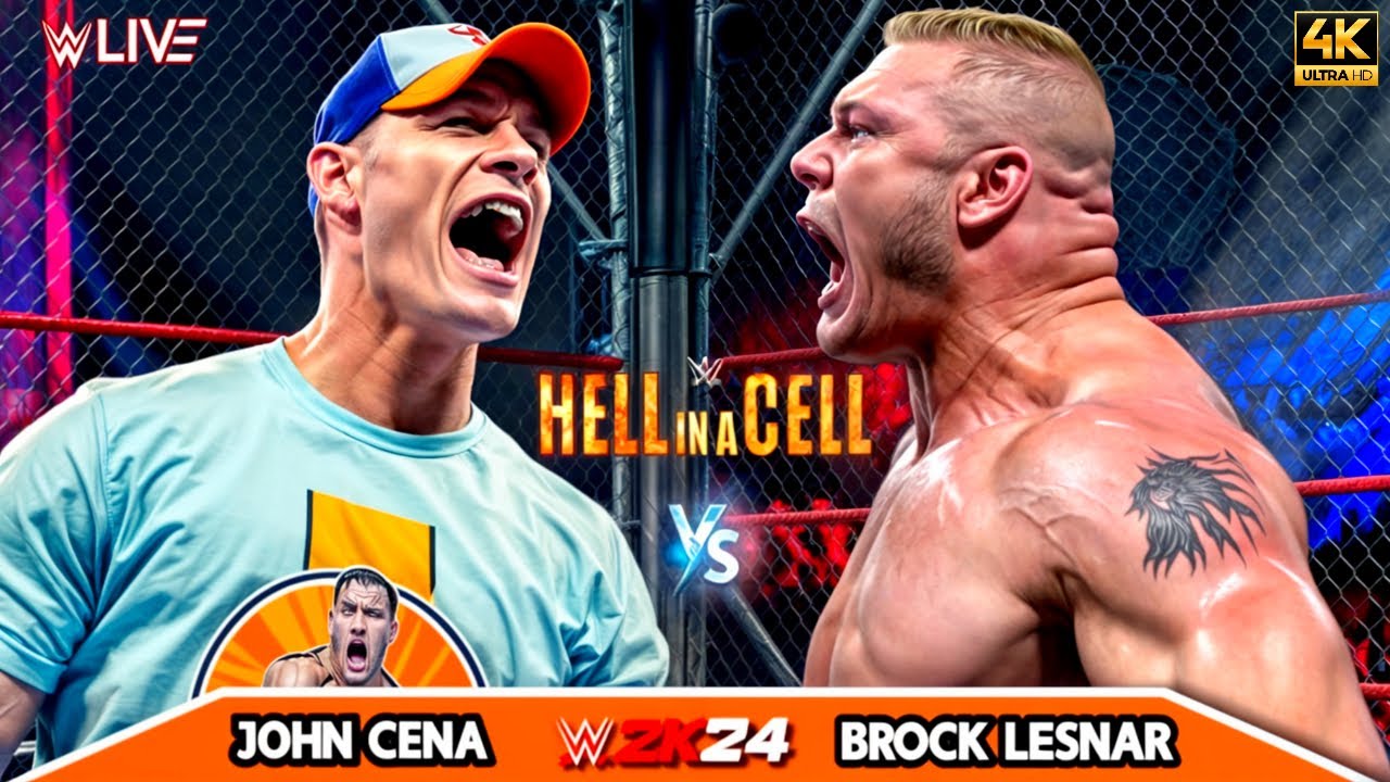 John Cena vs. Brock Lesnar | HELL IN CELL 2024 | WWE July 16,2024 - YouTube