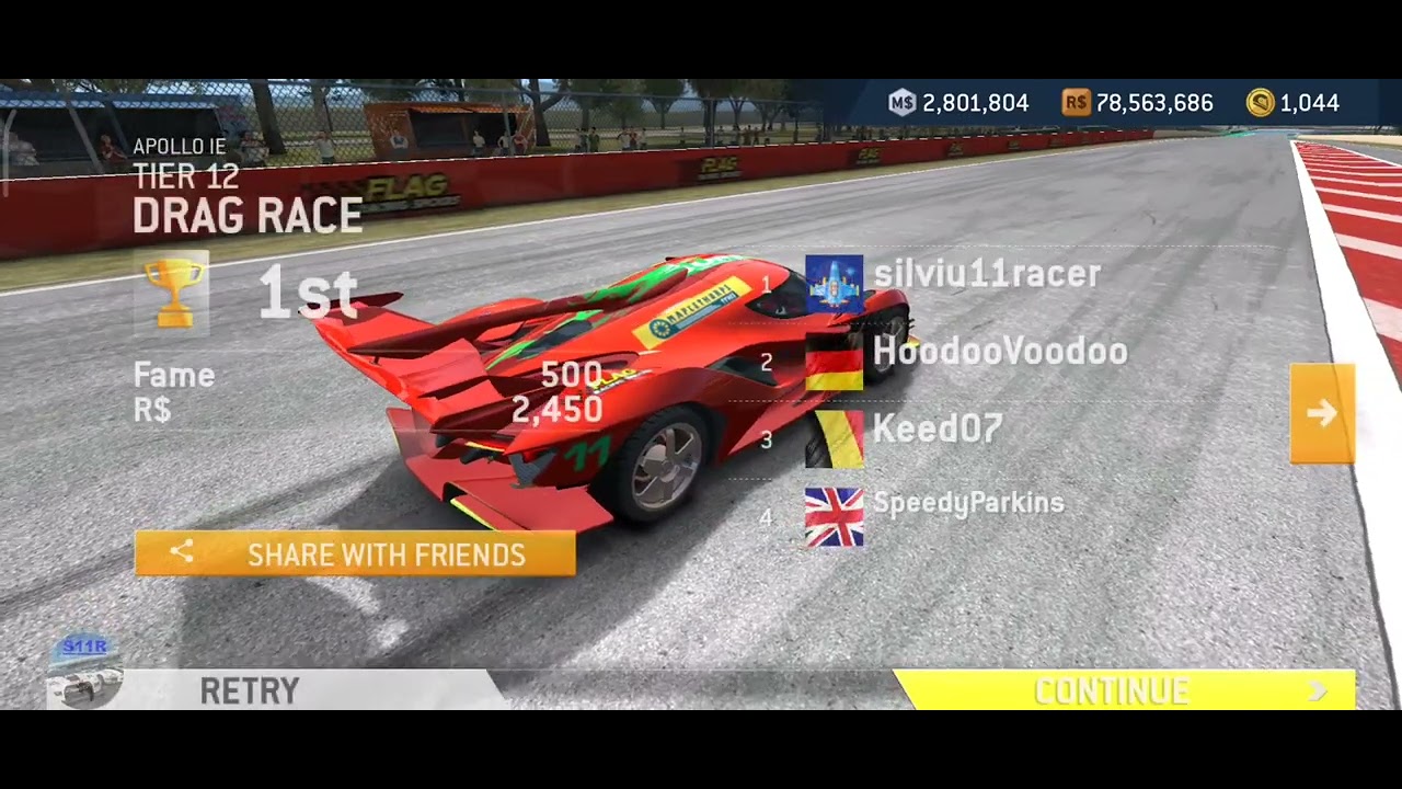 Real Racing 3–Exclusive Series–Apollo Intensa Emozione–Tiers 11, 12, 13 ...