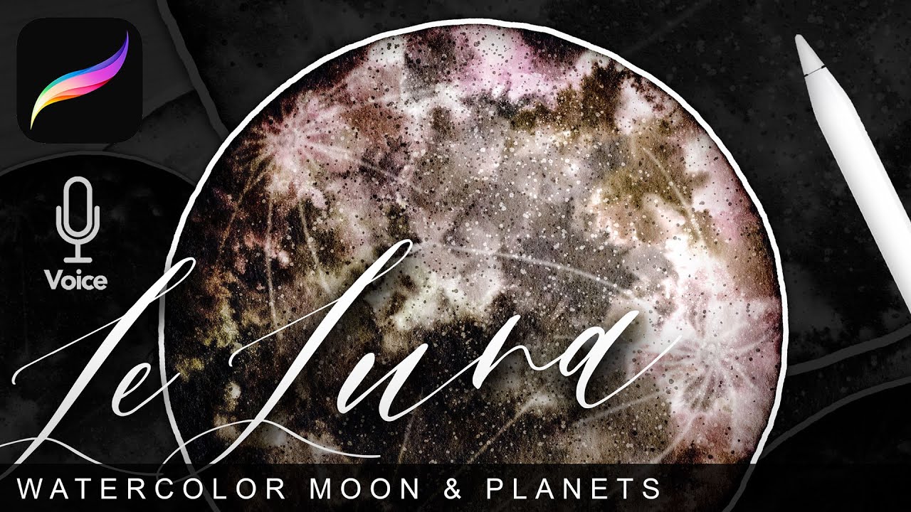 Watercolor Moon Tutorial for Procreate // Watercolor For Procreate ...
