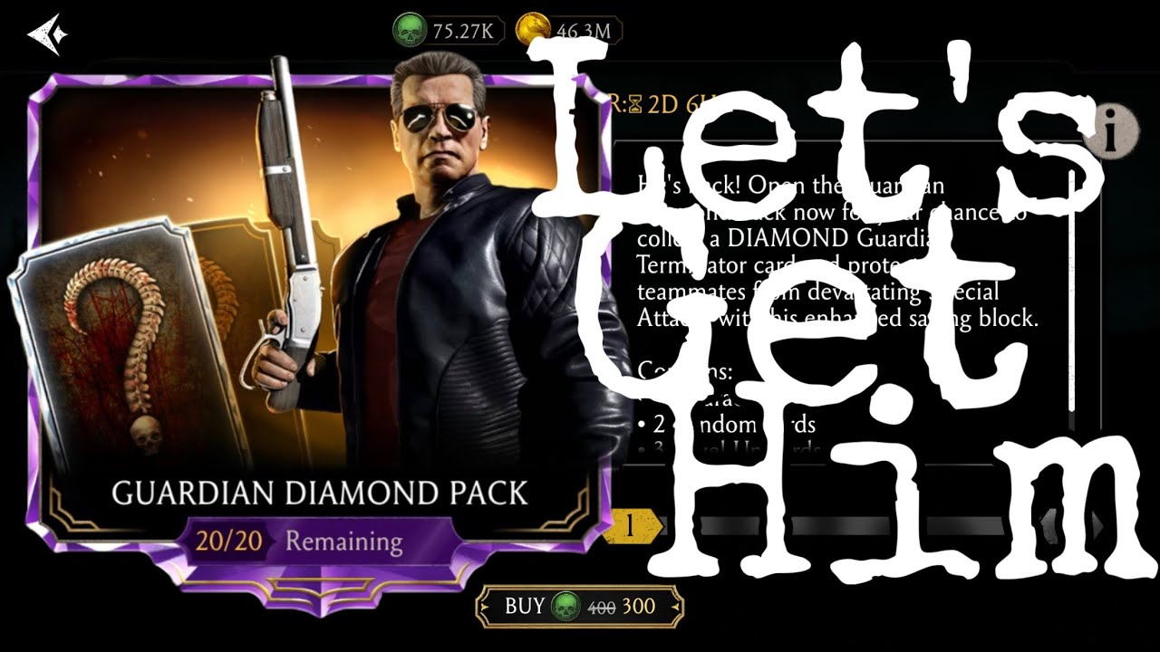 Terminator Hunting 🤩 Guardian Diamond Pack Opening| MK Mobile - YouTube