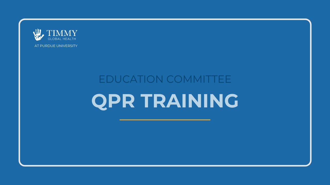 Mental Health Awareness Week: QPR Training - YouTube