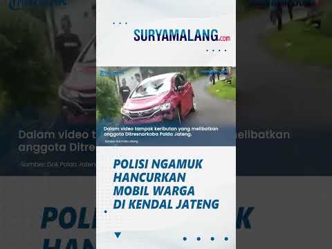 Berawal dari Kecelakaan, Polisi Ngamuk Hancurkan Mobil Warga di Kendal Jateng