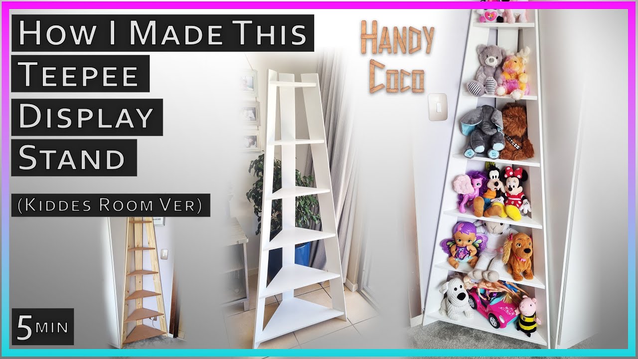 DIY Corner Teepee Stand For Bedroom (Kids Room) - YouTube