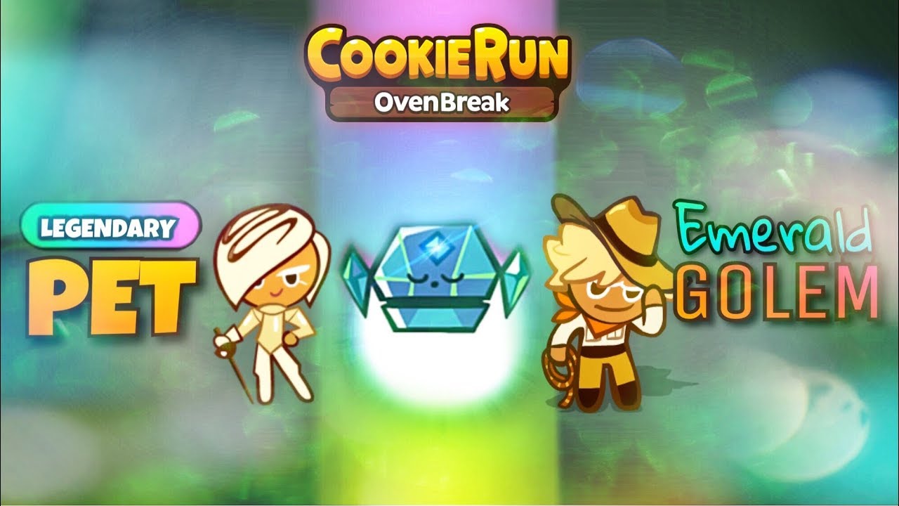 Cookie Run: OvenBreak SEASON 3 | NEW Legendary Emerald Golem Pet | HD ...