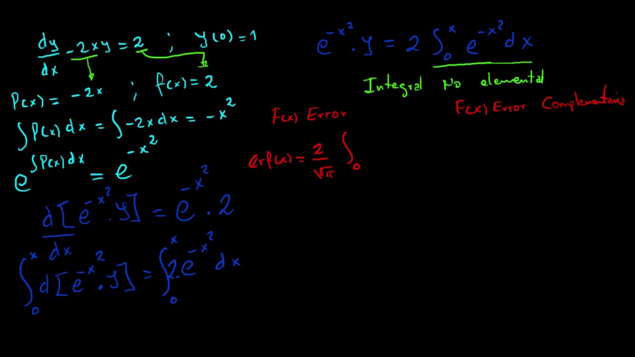 ecuciones diferenciales (integrales no elementales) - YouTube
