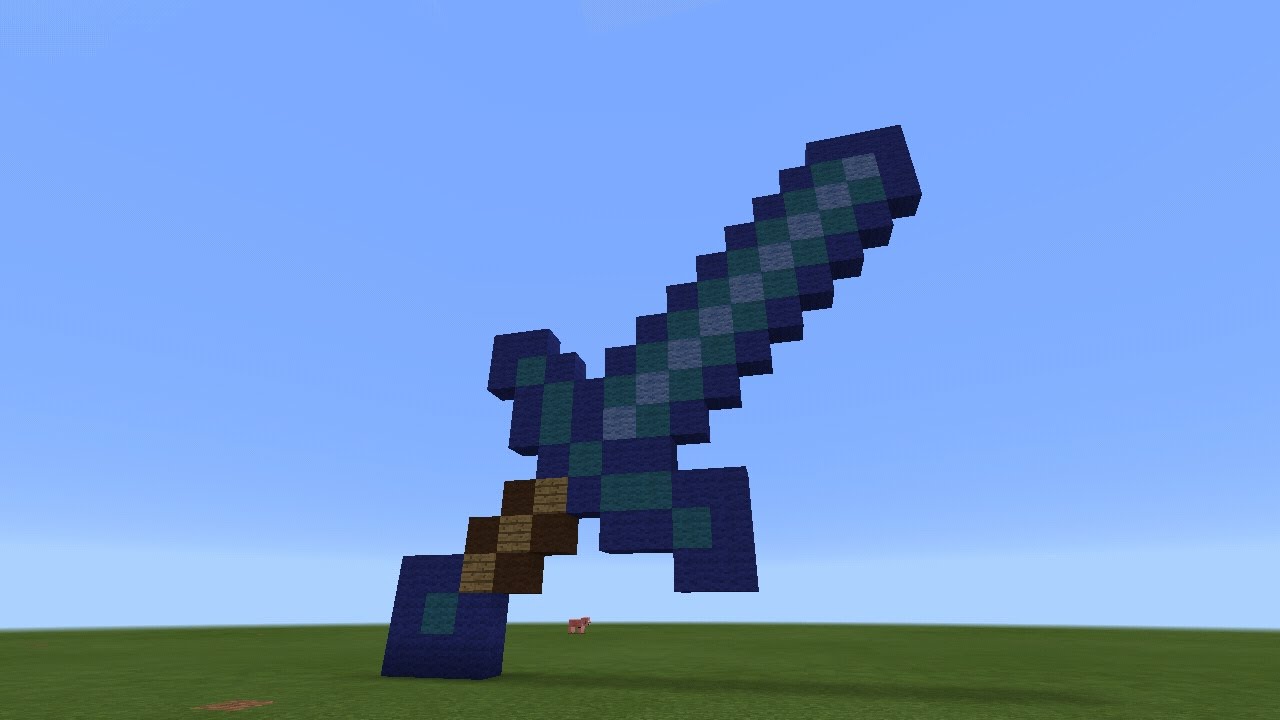 Dicas de construção: 2 como fazer uma espada gigante no Minecraft - YouTube