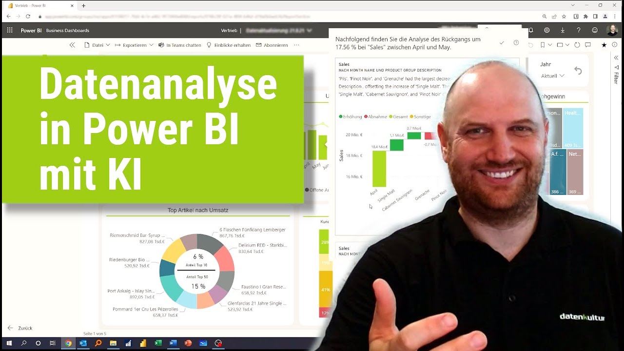 Datenanalyse in Power BI mit KI (Künstliche Intelligenz) - YouTube