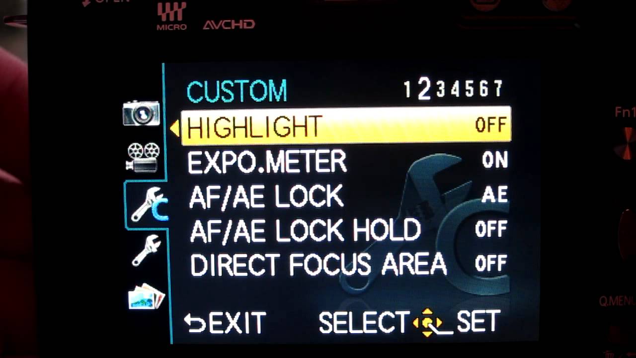 Panasonic Lumix DMC-GX1 Menus Wallthrough - YouTube