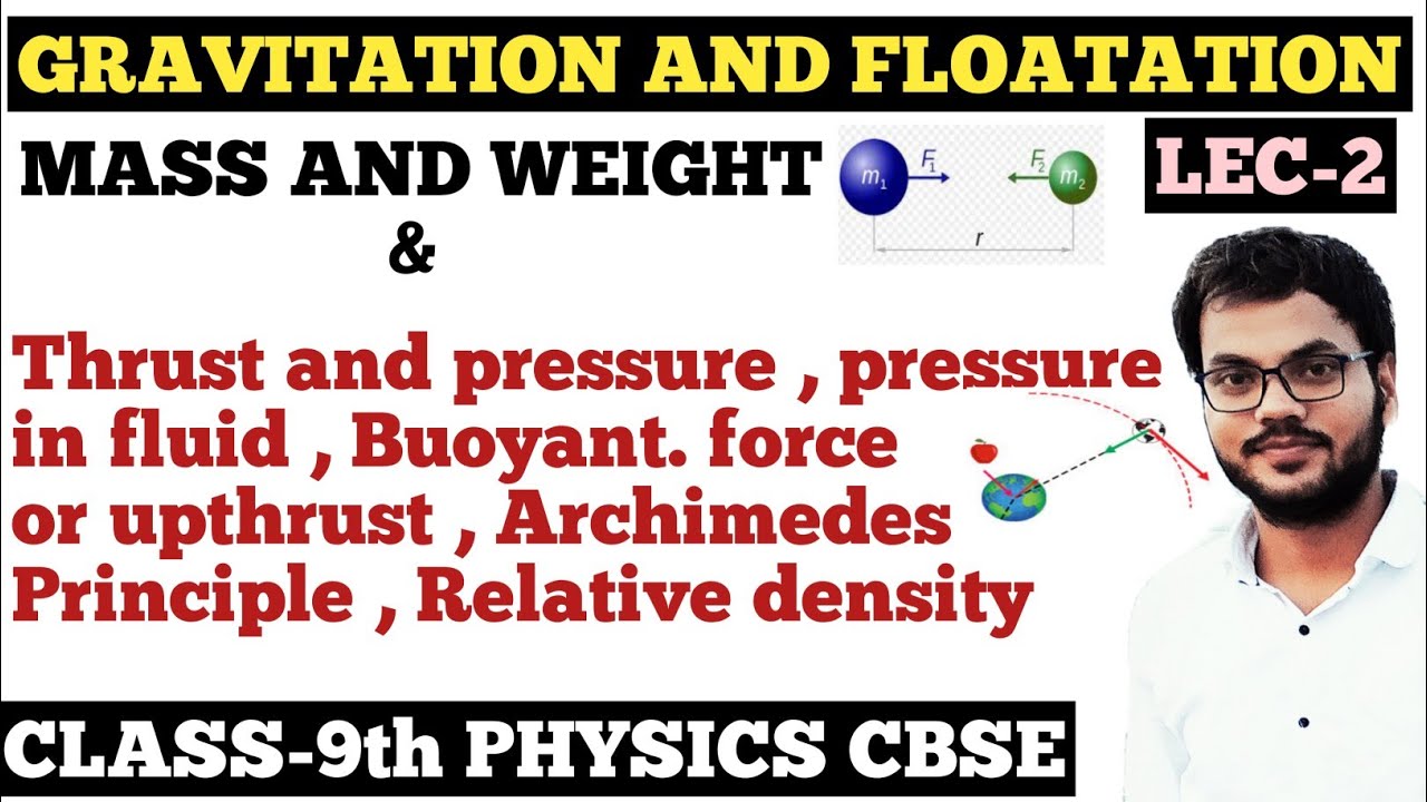 ch10 class 9 physics|gravitation and floatation|mass and weight ...