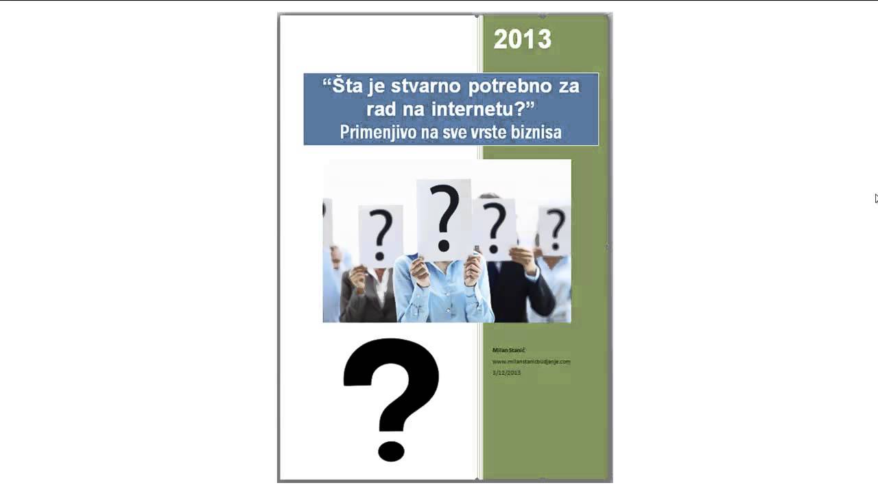 Ebook: "Sta je stvarno potrebno za rad na internetu?" - YouTube