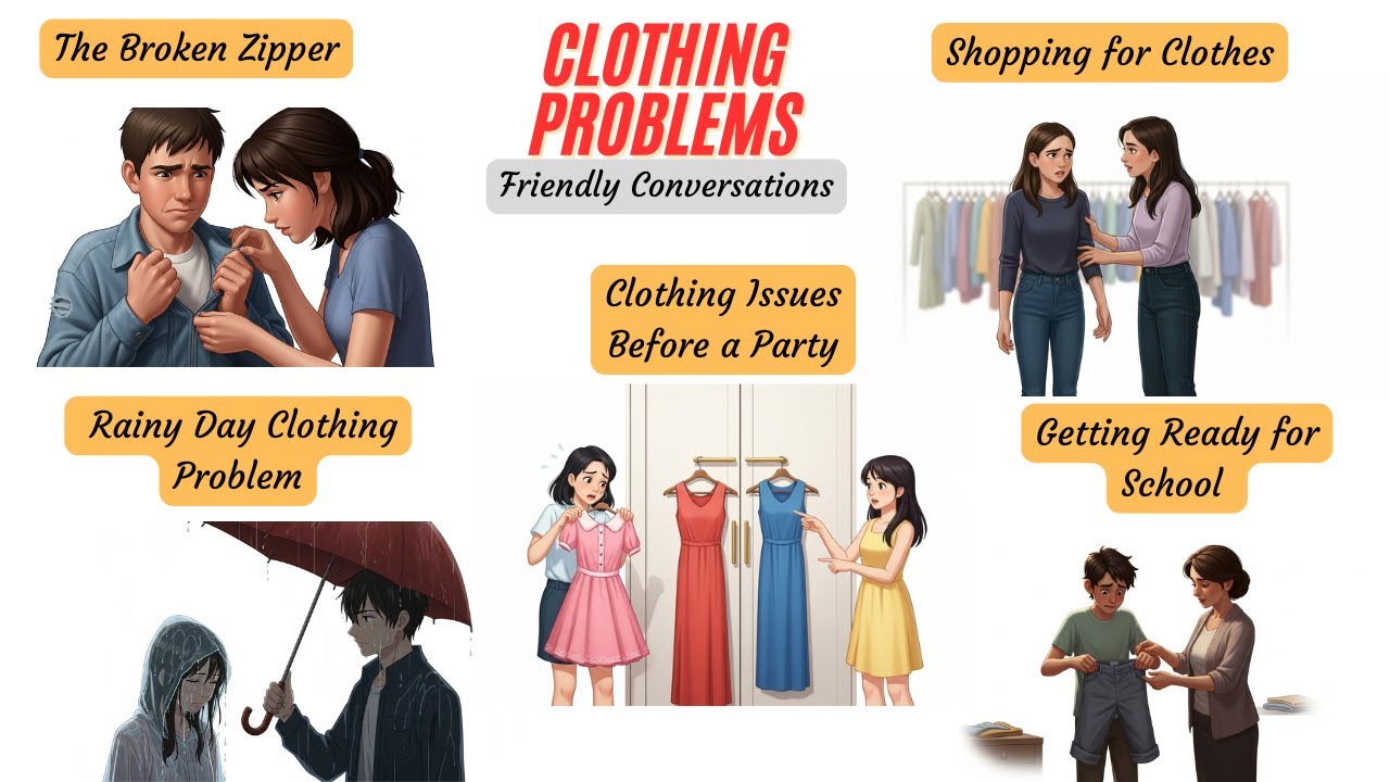 Speak English Easy in Clothing Problems | 5 Easy Dialogues for ...