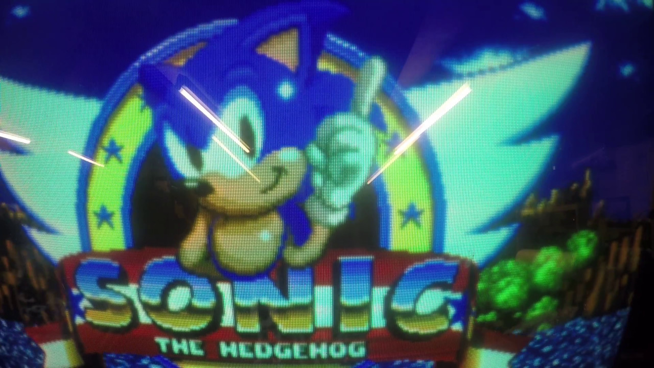 sonic the hedgehog arcade game old retro gaming on the arcade machine ...