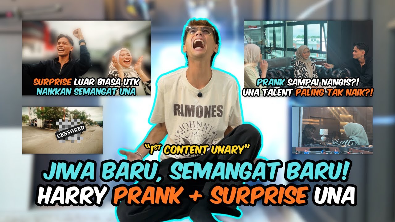 PRANK & SURPRISE DI KONTEN PERTAMA UNARY? PRANK UNA SAMPAI NANGIS? UNA ...