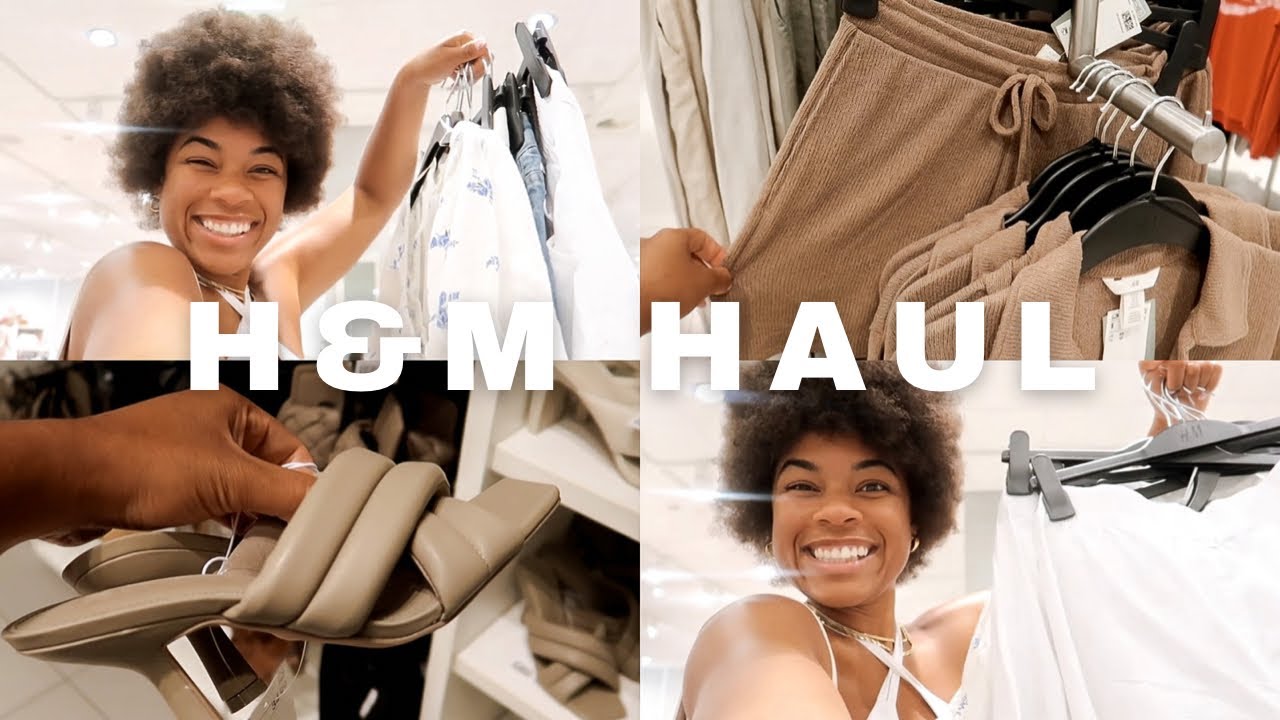 new in h&m haul shop with me + try on haul | capsule wardrobe pieces ...