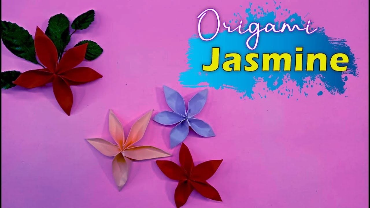 Diy Paper Jasmine Flower - easy paper flower - YouTube