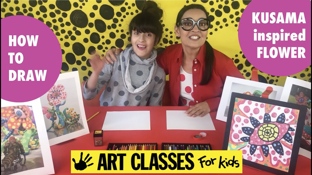 How to Draw a Yayoi Kusama Flower - YouTube