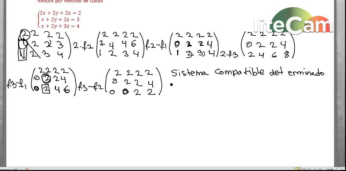 SISTEMA COMPATIBLE DETERMINADO POR GAUSS (1). MATEMÁTICAS - YouTube