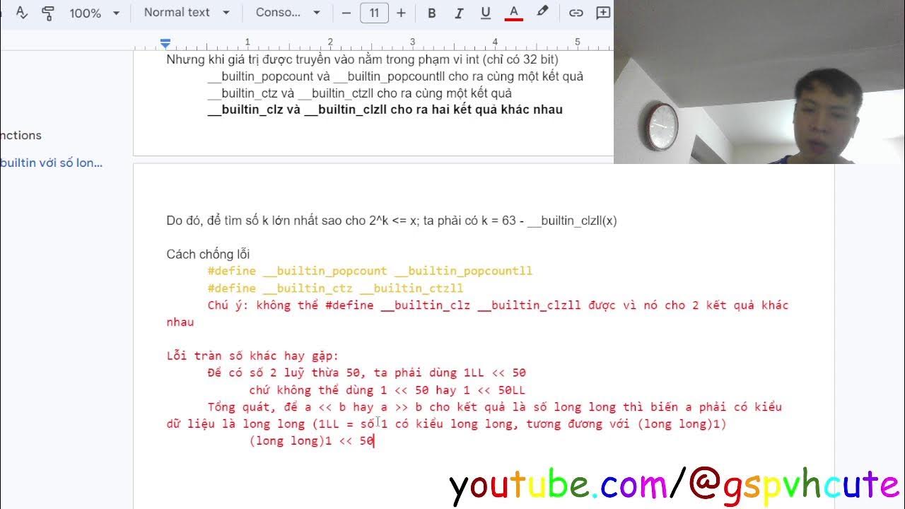 BUG SẤP MẶT #2: Rắc rối với __builtin_popcount. Khi #define int long long trở nên "hết cứu ...