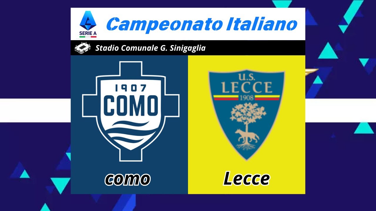 AO VIVO - Como X Lecce - { Campeonato Italiano } - Rodada 18 - YouTube
